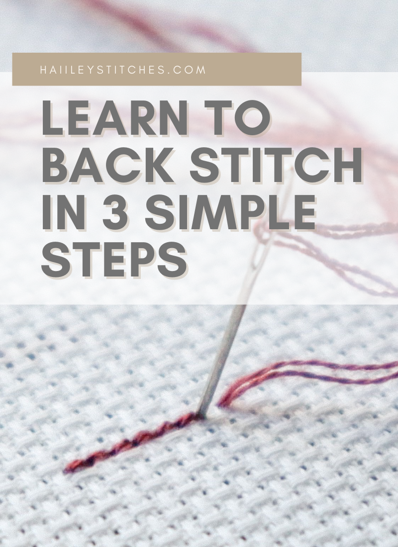 How to Back Stitch in Cross Stitch - Hailey Stitches