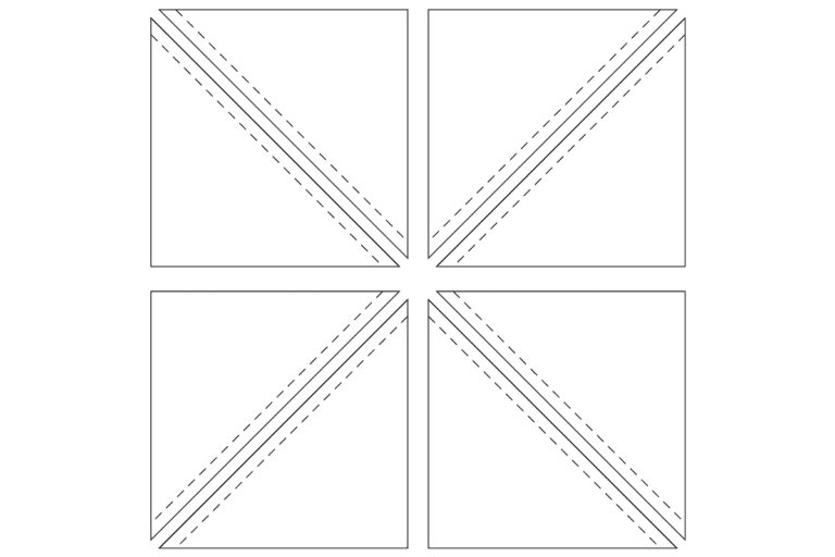 Half Square Triangle Charts and Beginner Tutorials