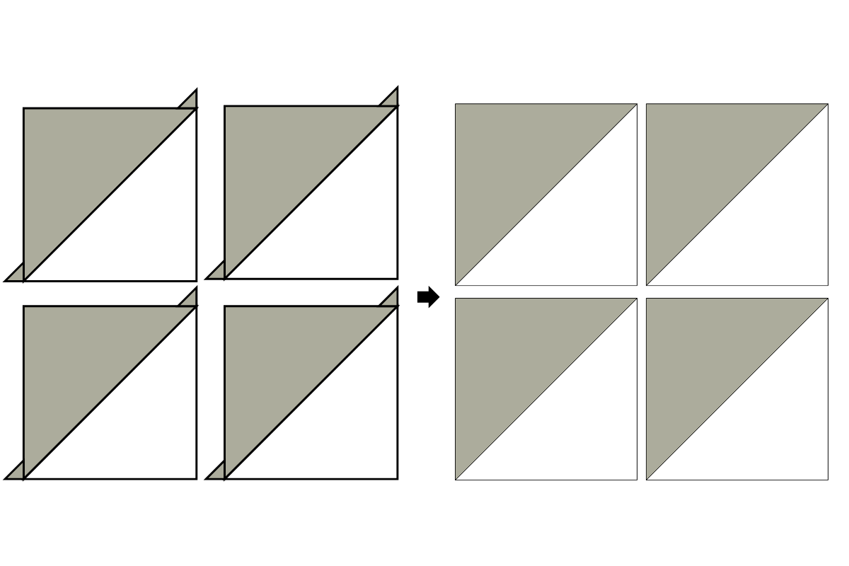 Half Square Triangle Charts and Beginner Tutorials
