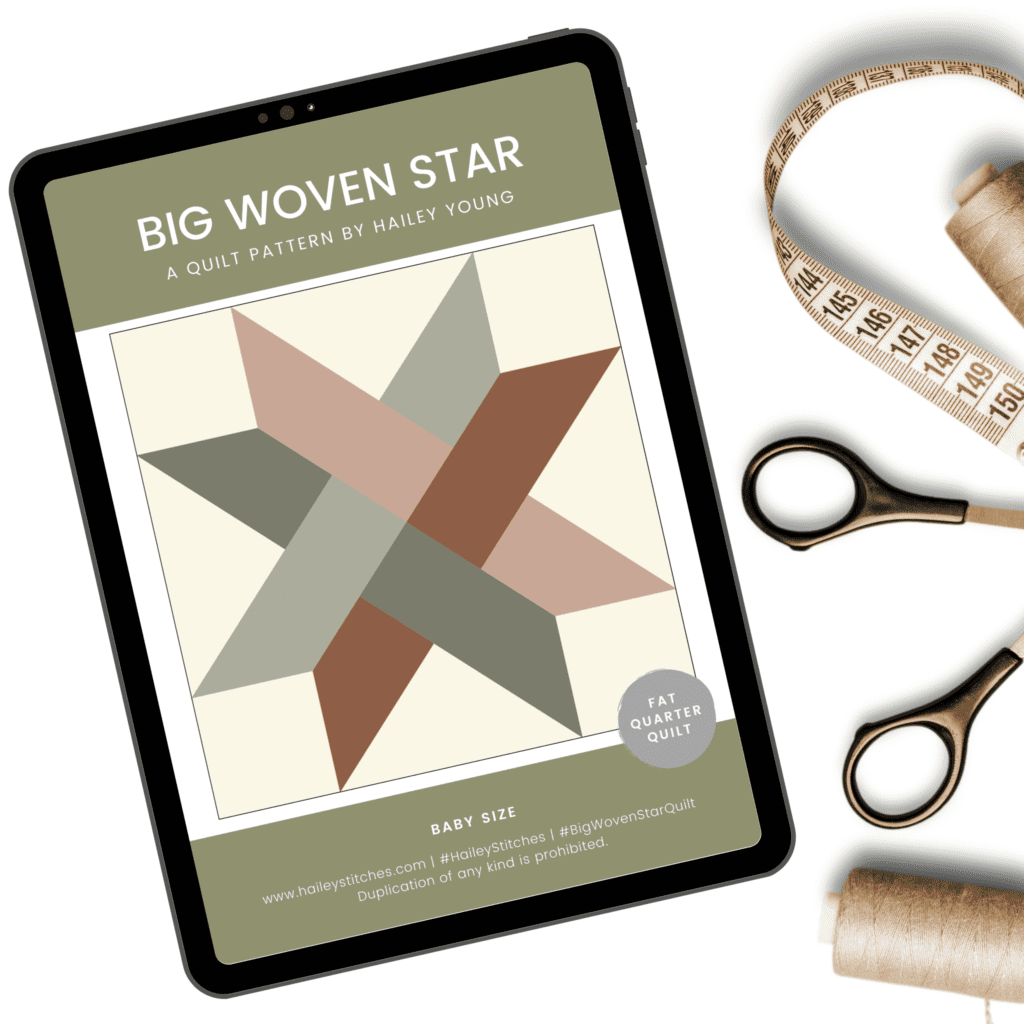 Big Woven Star Quilt Pattern (PDF Download) - Hailey Stitches