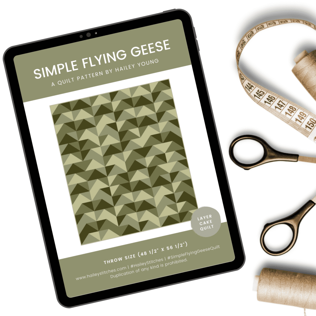 Simple Flying Geese Quilt Pattern (PDF Download) - Hailey Stitches
