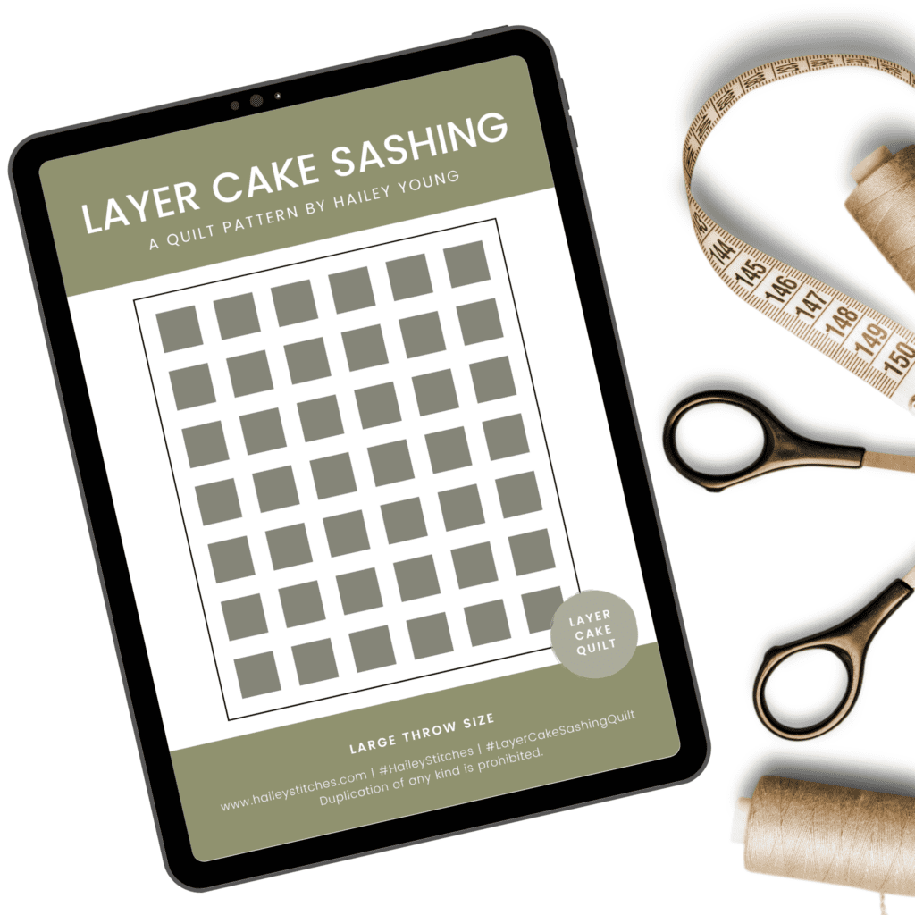 Layer Cake Sashing Quilt Pattern (PDF Download) - Hailey Stitches