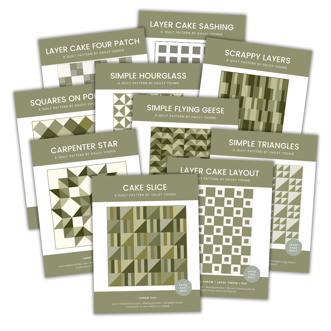 Layer Cake Quilt Pattern Bundle (PDF Download)